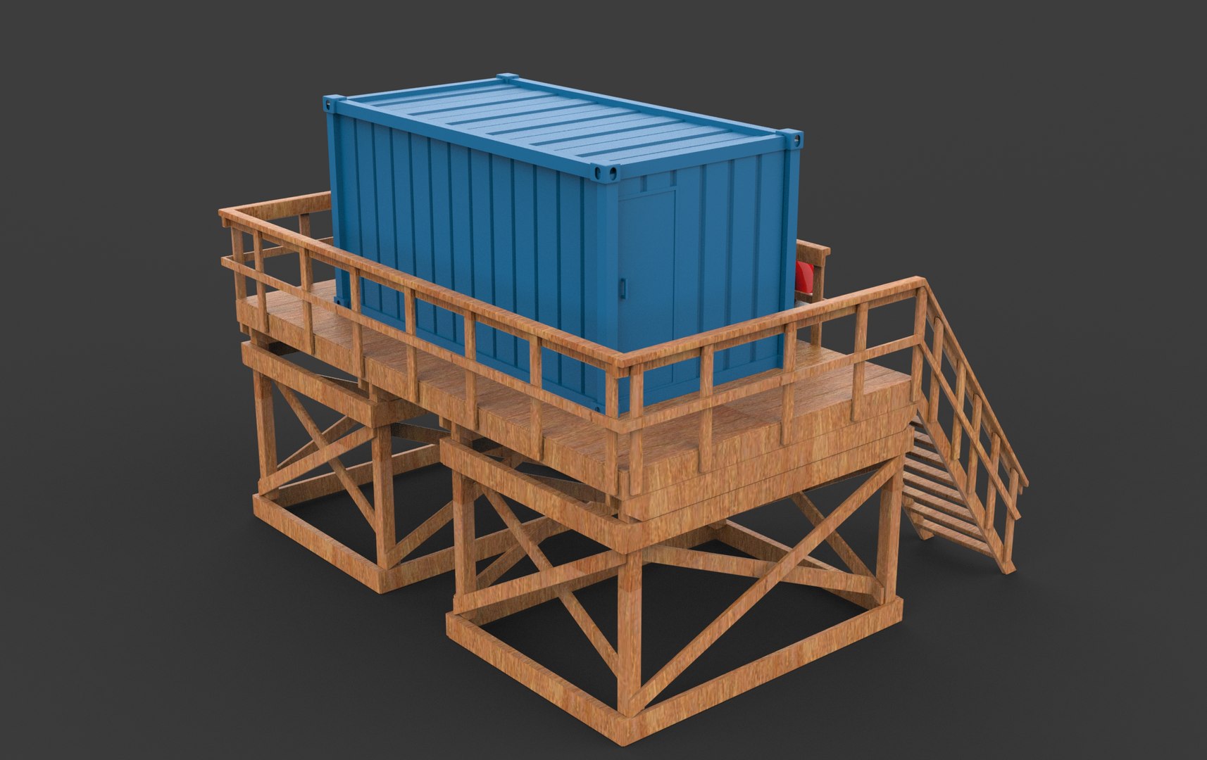 3D Outdoor Beach Lifeguard Container Office 3D Model Model - TurboSquid ...