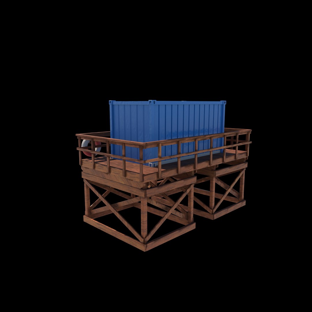 3D Outdoor Beach Lifeguard Container Office 3D Model Model - TurboSquid ...