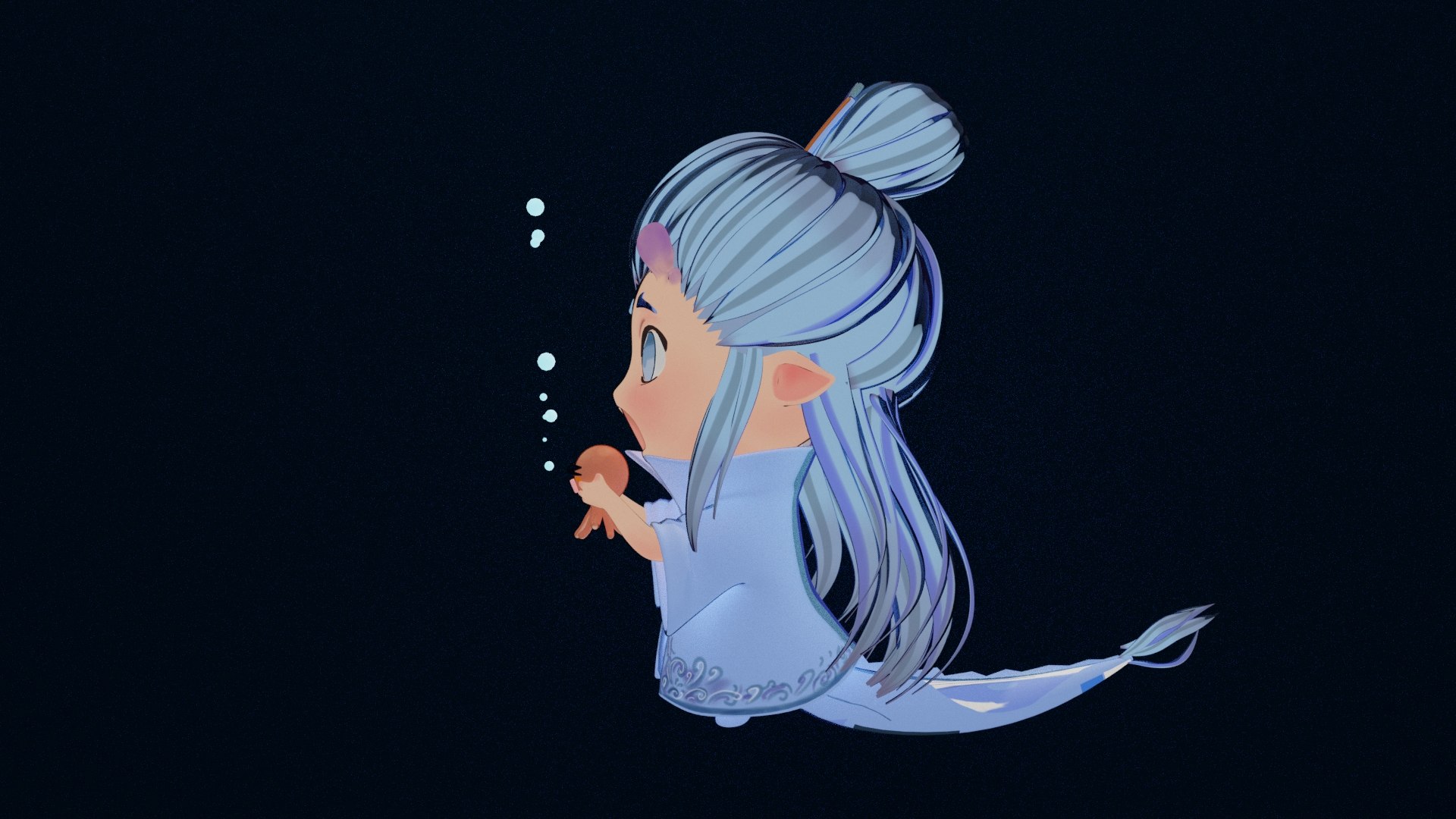 Chibi Female Character 3D Model - TurboSquid 2084935