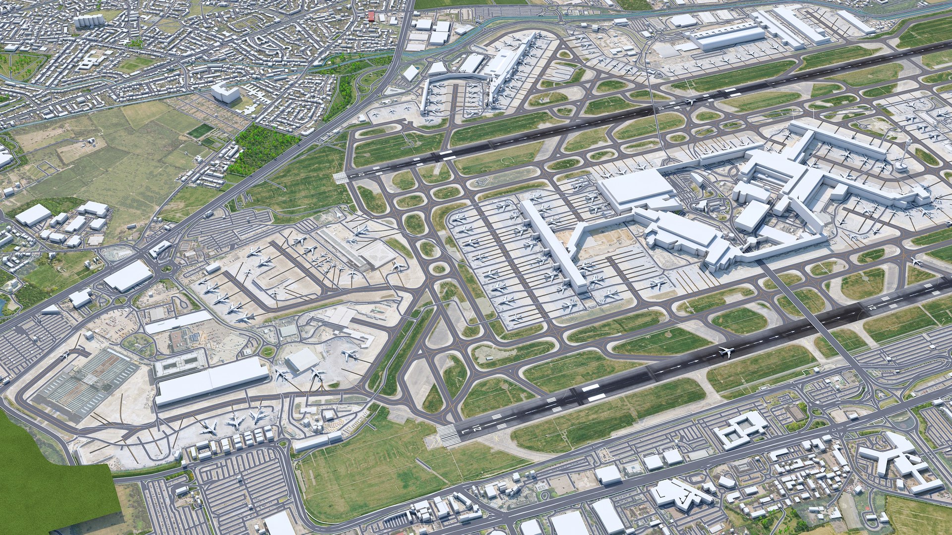 London Heathrow Airport 3D Model - TurboSquid 2005423