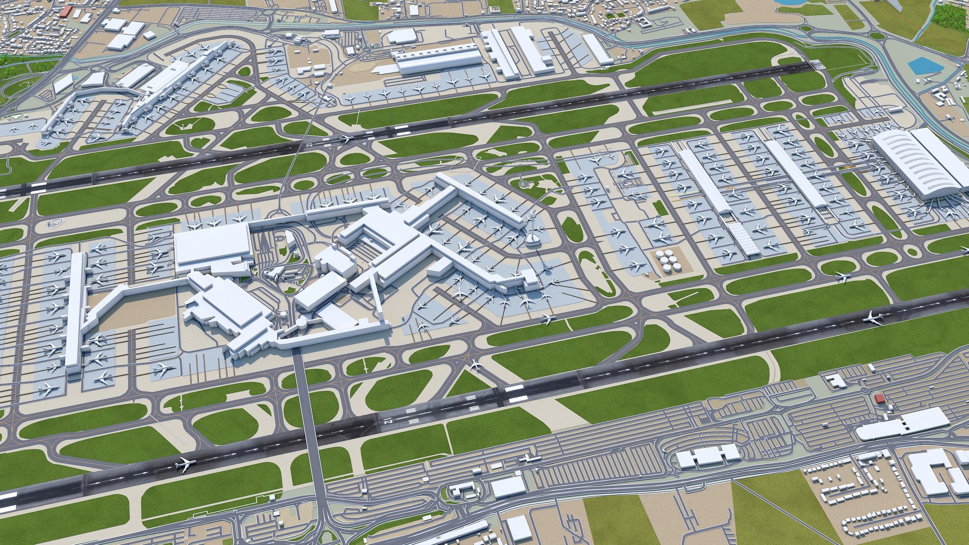 London Heathrow Airport 3D Model - TurboSquid 2005423