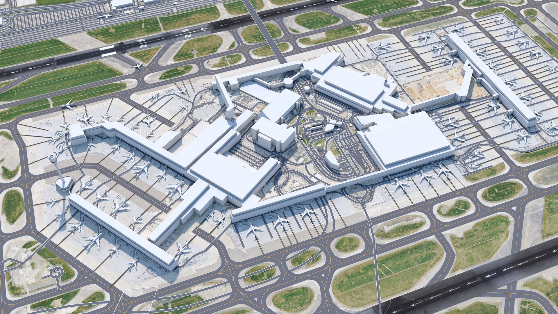 London Heathrow Airport 3D Model - TurboSquid 2005423