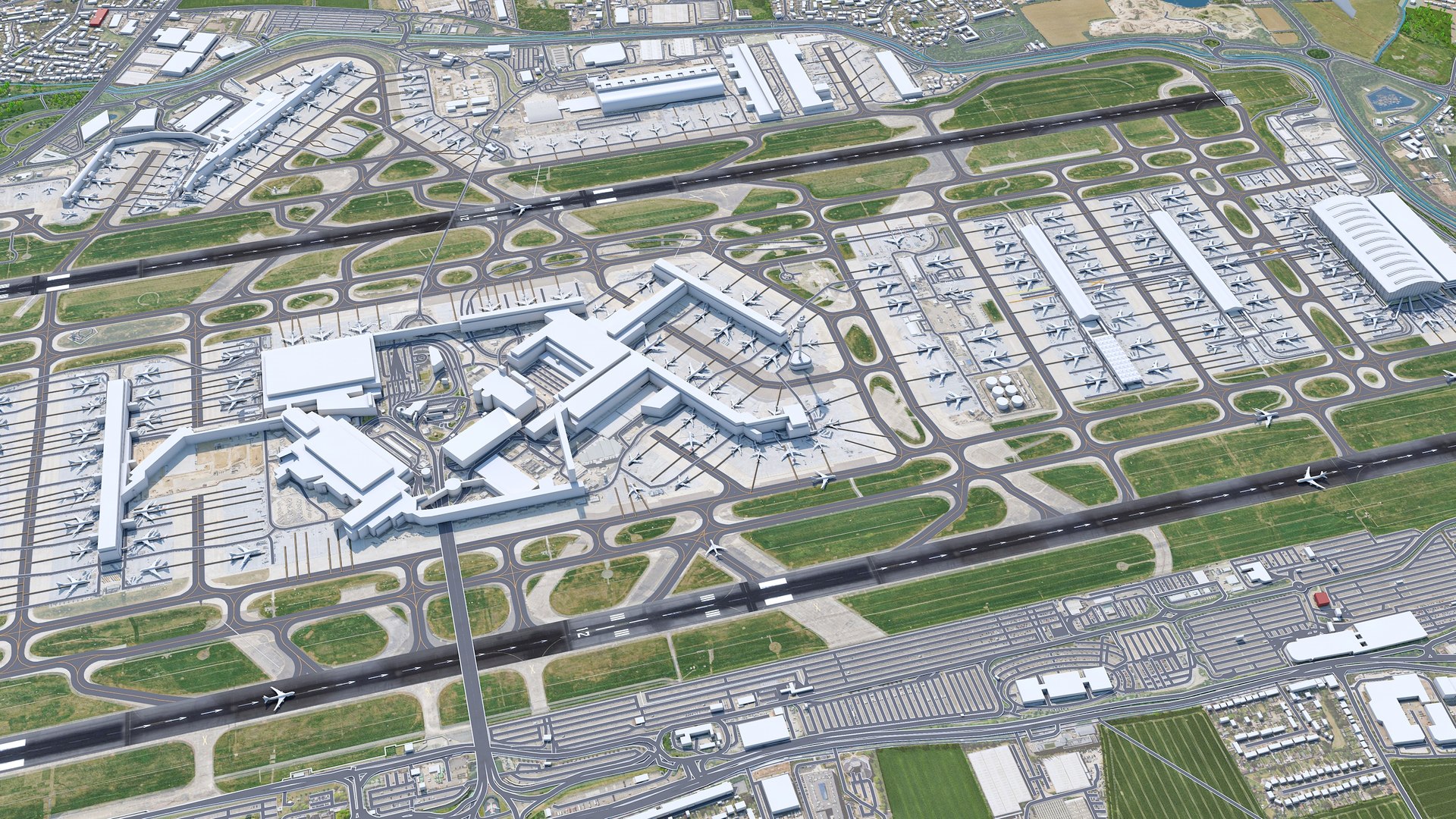 London Heathrow Airport 3D Model - TurboSquid 2005423