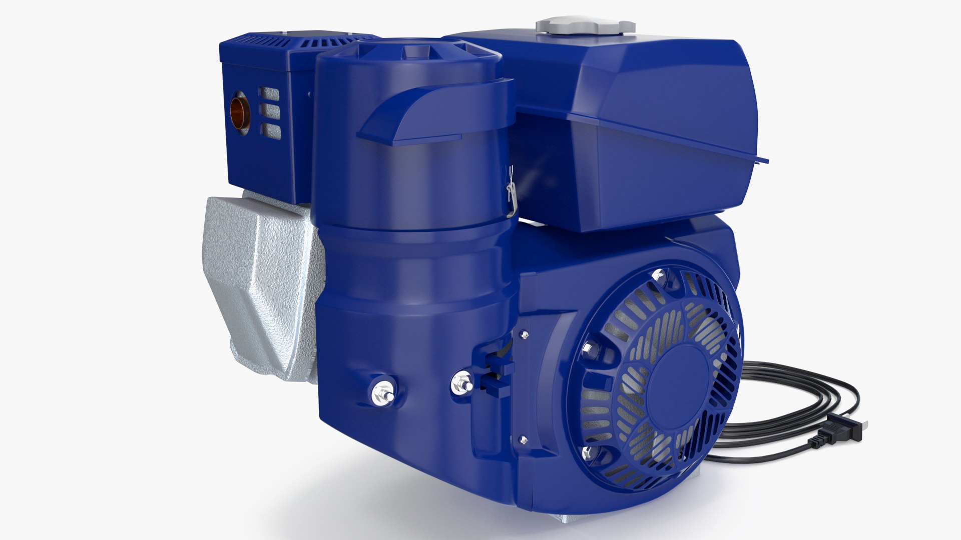 3D Model Horizontal Electric Start Gasoline Engine Blue - TurboSquid ...