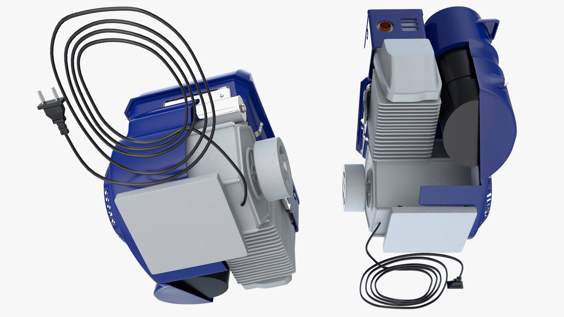 3D Model Horizontal Electric Start Gasoline Engine Blue - TurboSquid ...