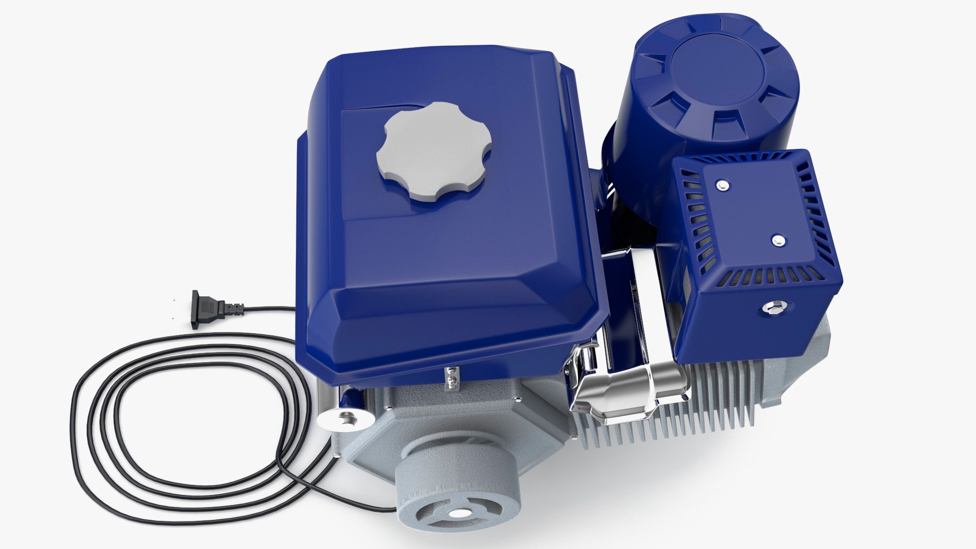 3D Model Horizontal Electric Start Gasoline Engine Blue - TurboSquid ...