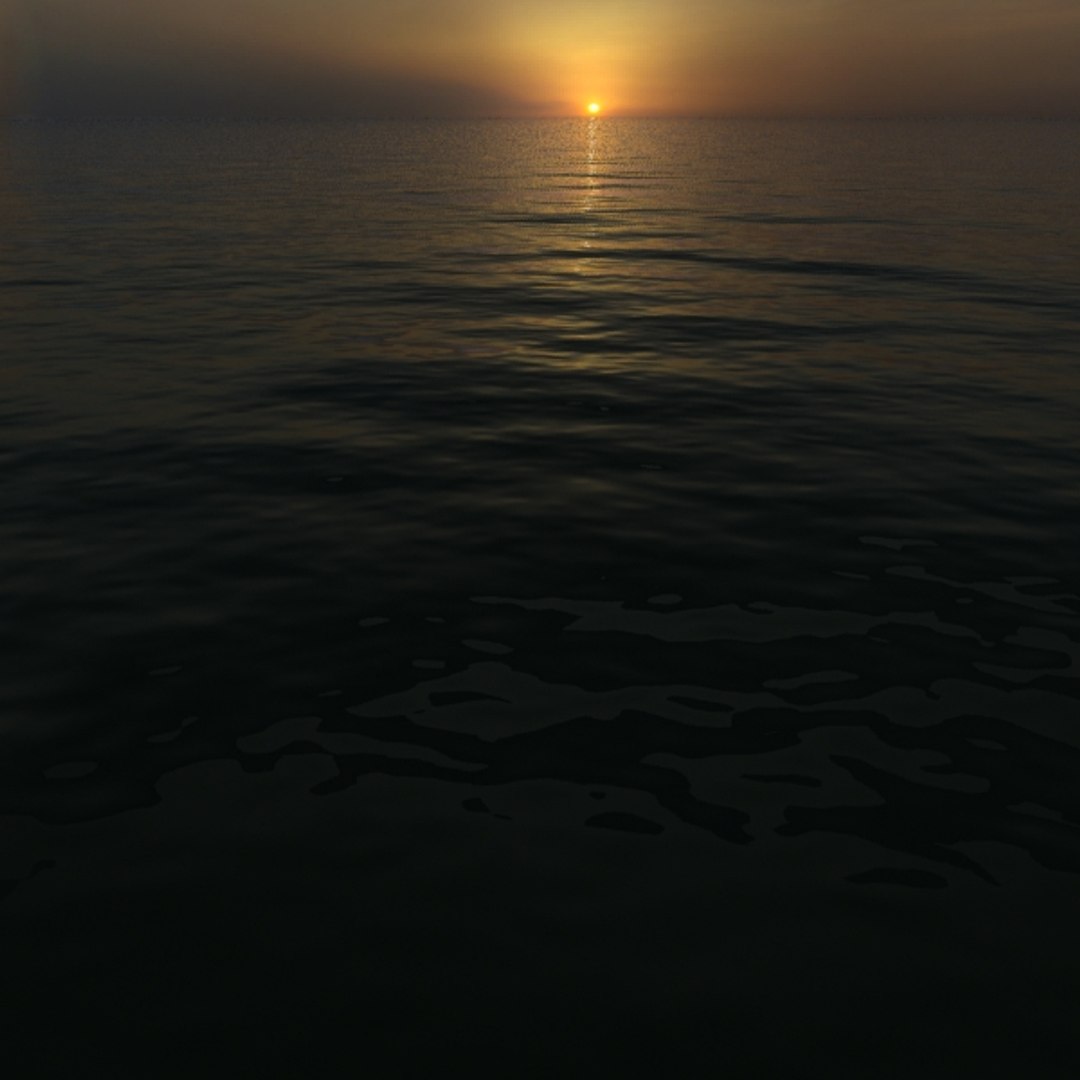 3d Sunset Sea Model