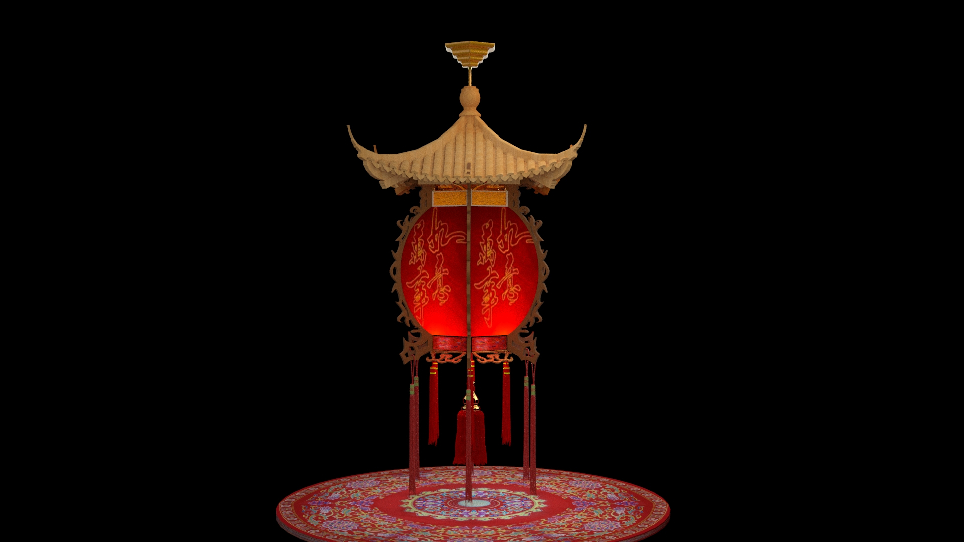 Chinese Red Lantern 3D Model - TurboSquid 2292698