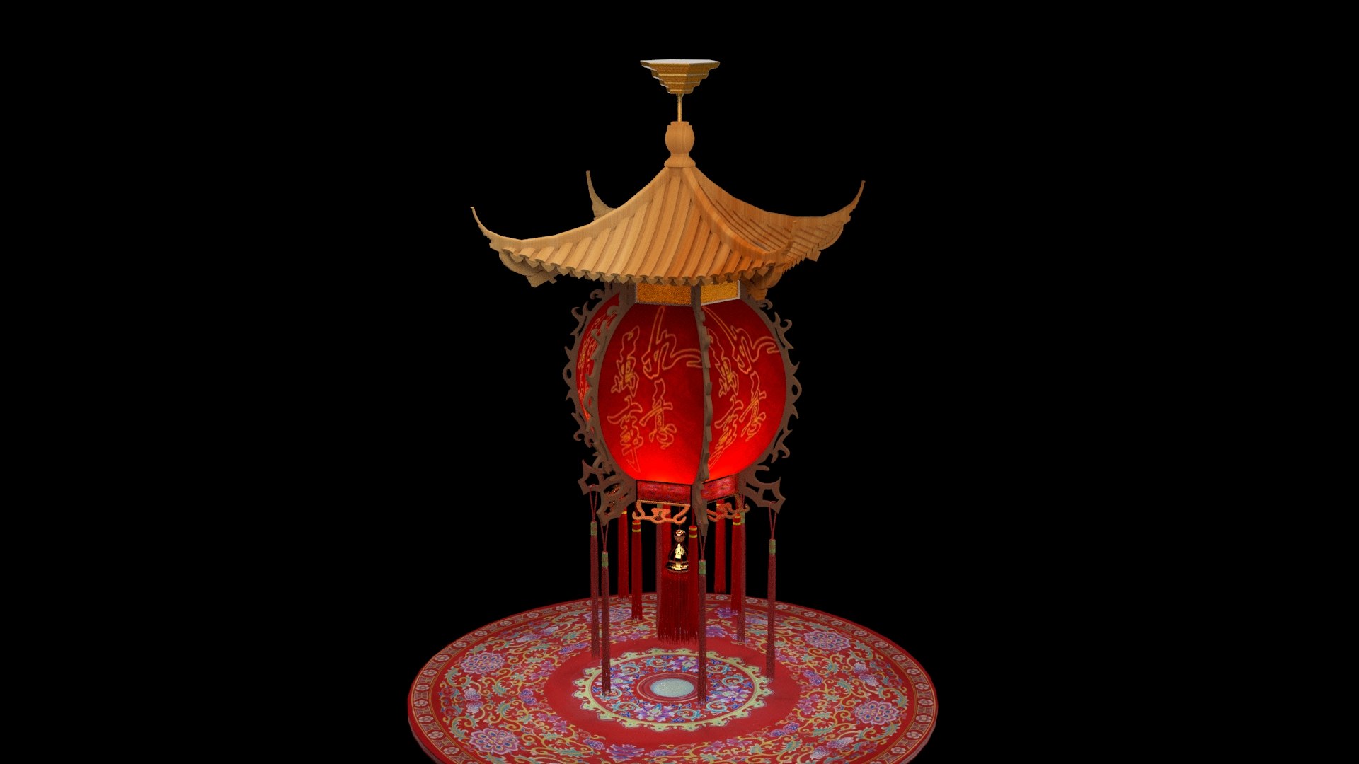 Chinese Red Lantern 3D Model - TurboSquid 2292698