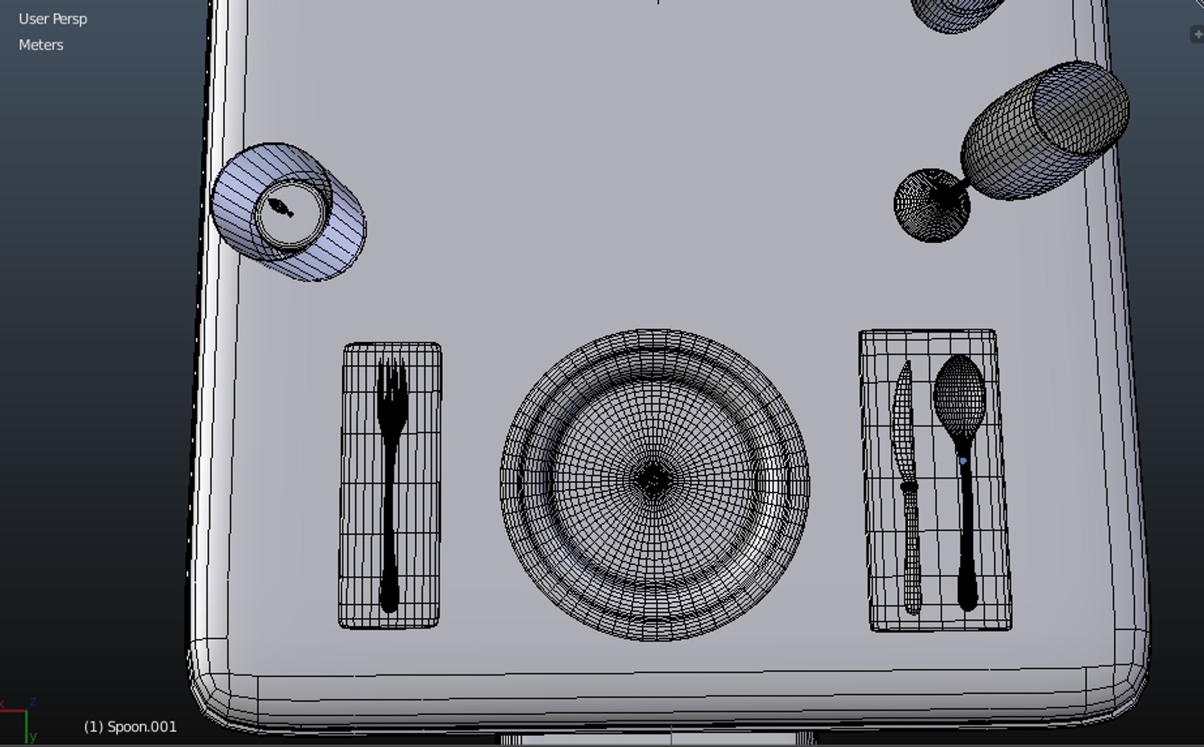 3D model dining table set - TurboSquid 1393750