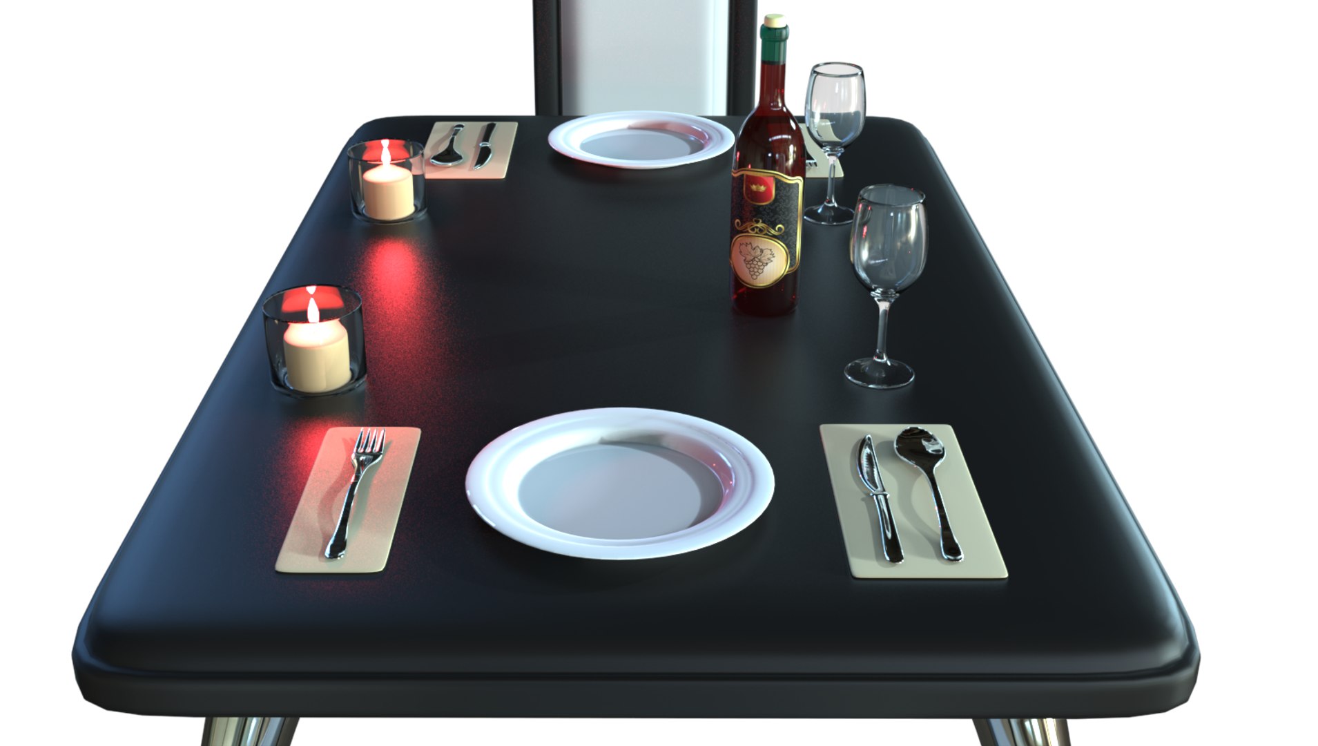 3D model dining table set - TurboSquid 1393750