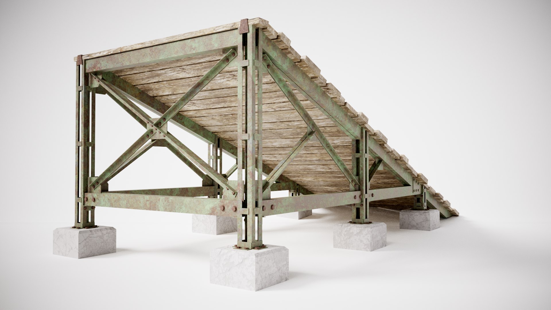 3D PBR Wooden Tramplin Springboard Jumping For Carsan3 - TurboSquid 1965220