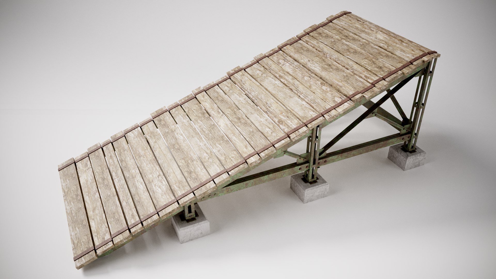 3D PBR Wooden Tramplin Springboard Jumping For Carsan3 - TurboSquid 1965220