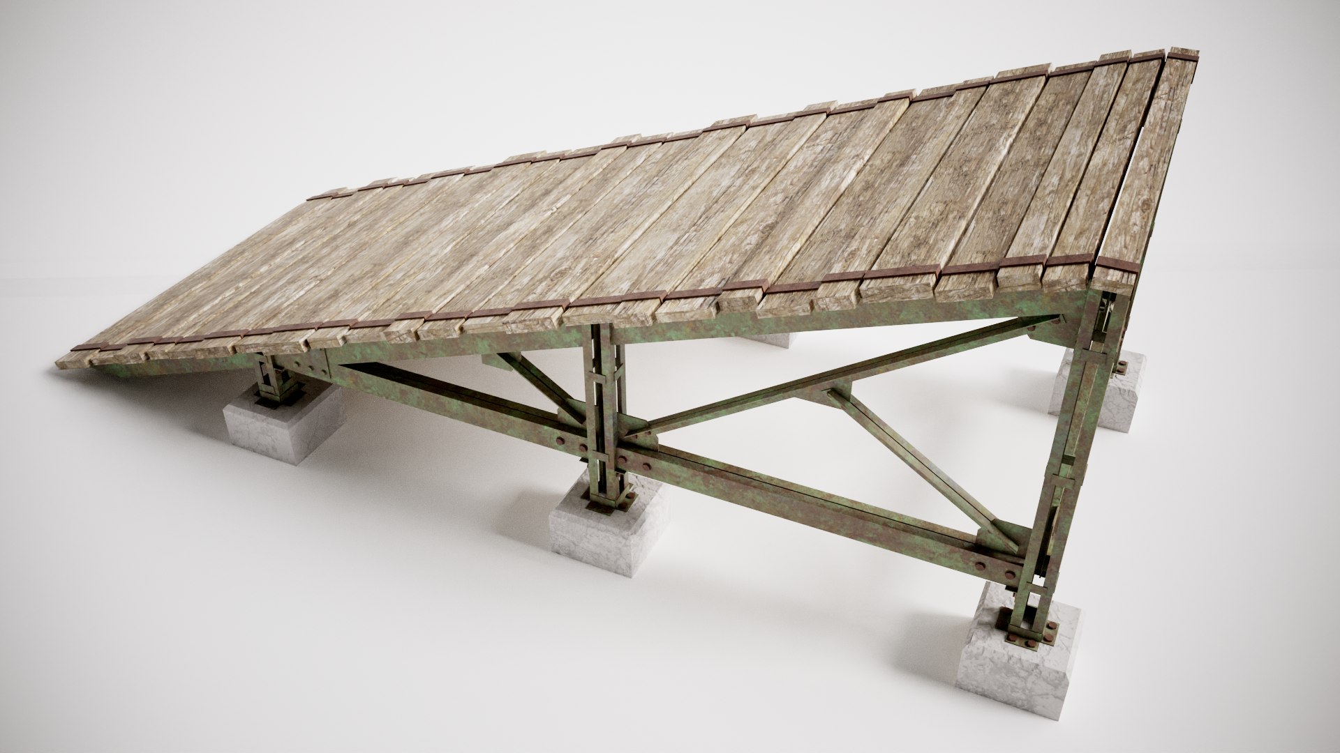 3D PBR Wooden Tramplin Springboard Jumping For Carsan3 - TurboSquid 1965220