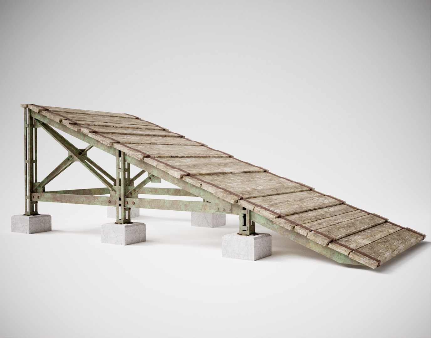 3D PBR Wooden Tramplin Springboard Jumping For Carsan3 - TurboSquid 1965220