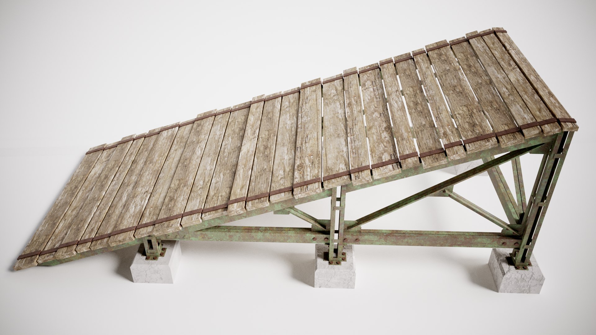 3D PBR Wooden Tramplin Springboard Jumping For Carsan3 - TurboSquid 1965220