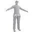 3d model rigged worker biped man