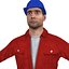 3d Model Rigged Worker Biped Man