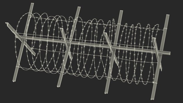 3D Razor Wire Coil Block model - TurboSquid 1715316