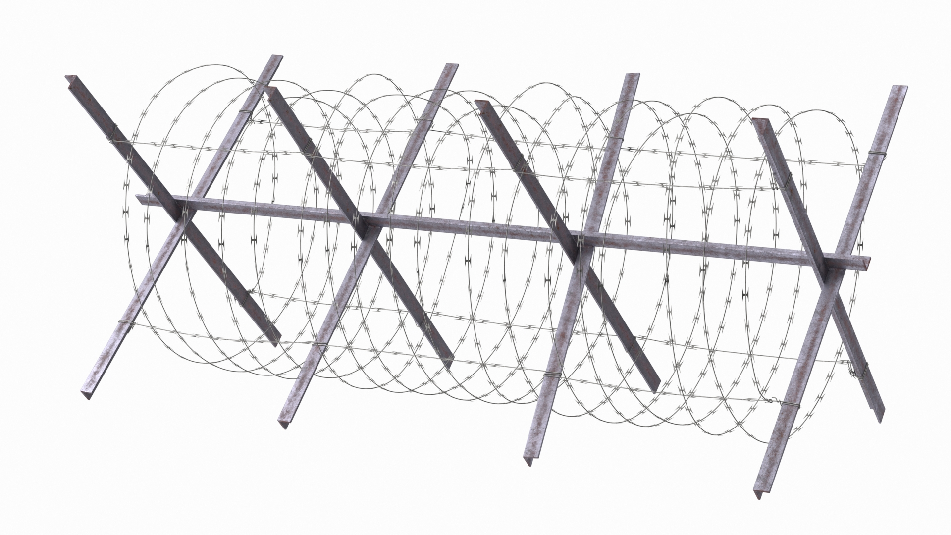 3D Razor Wire Coil Block Model - TurboSquid 1715316