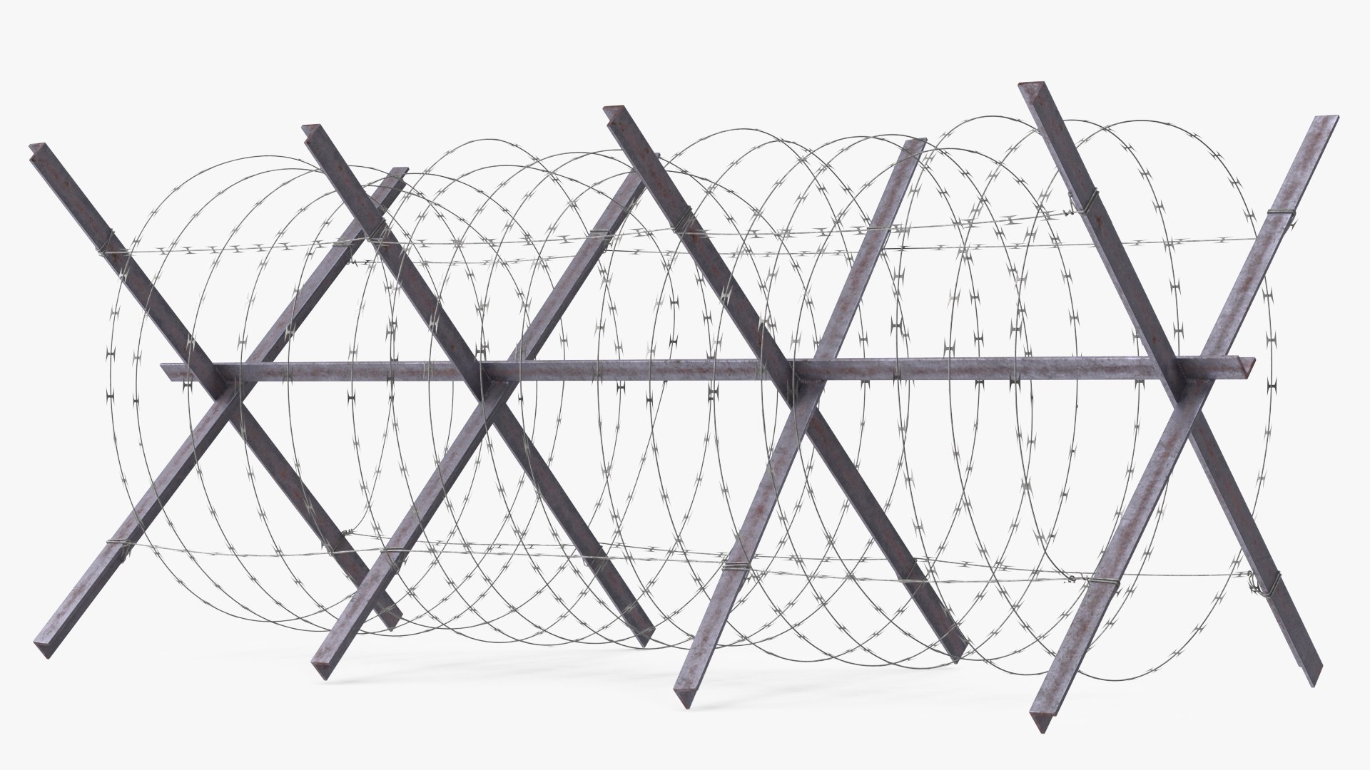 3D Razor Wire Coil Block Model - TurboSquid 1715316