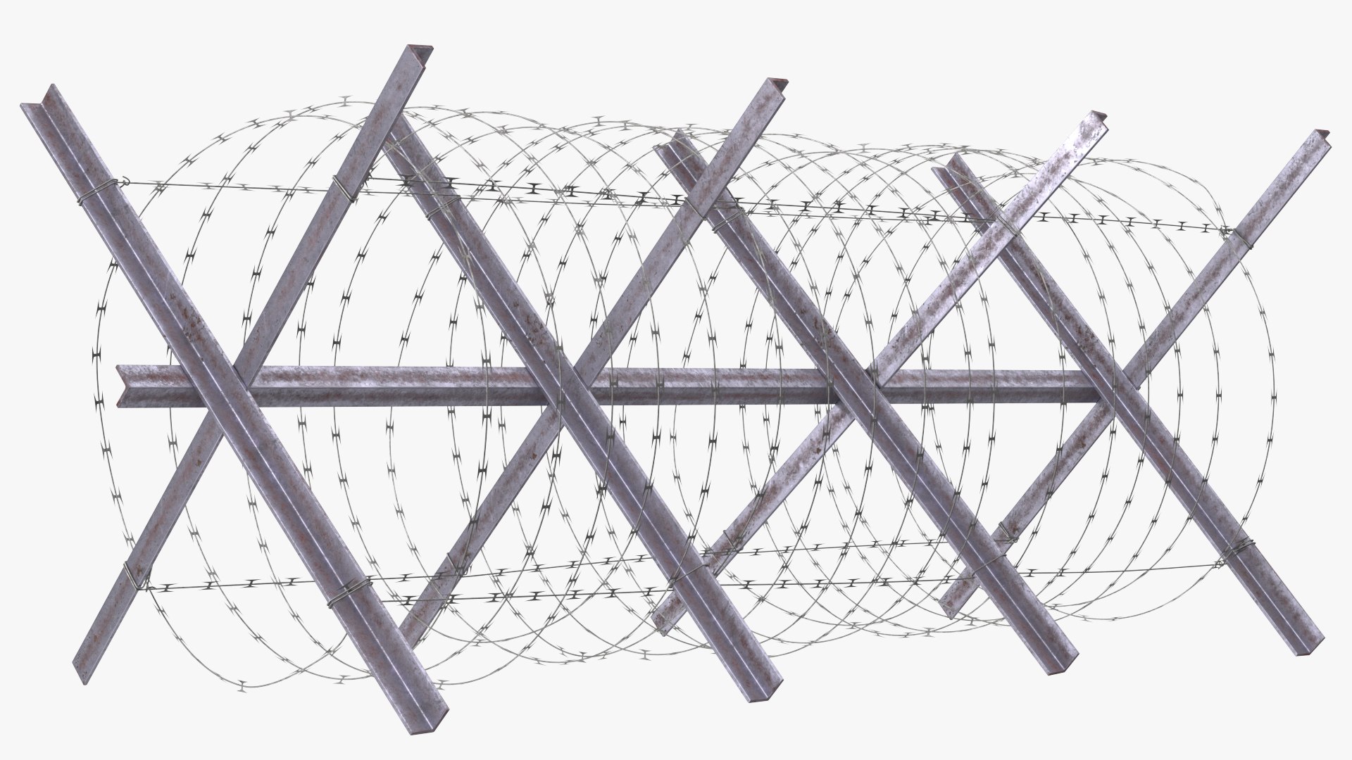 3D Razor Wire Coil Block Model - TurboSquid 1715316