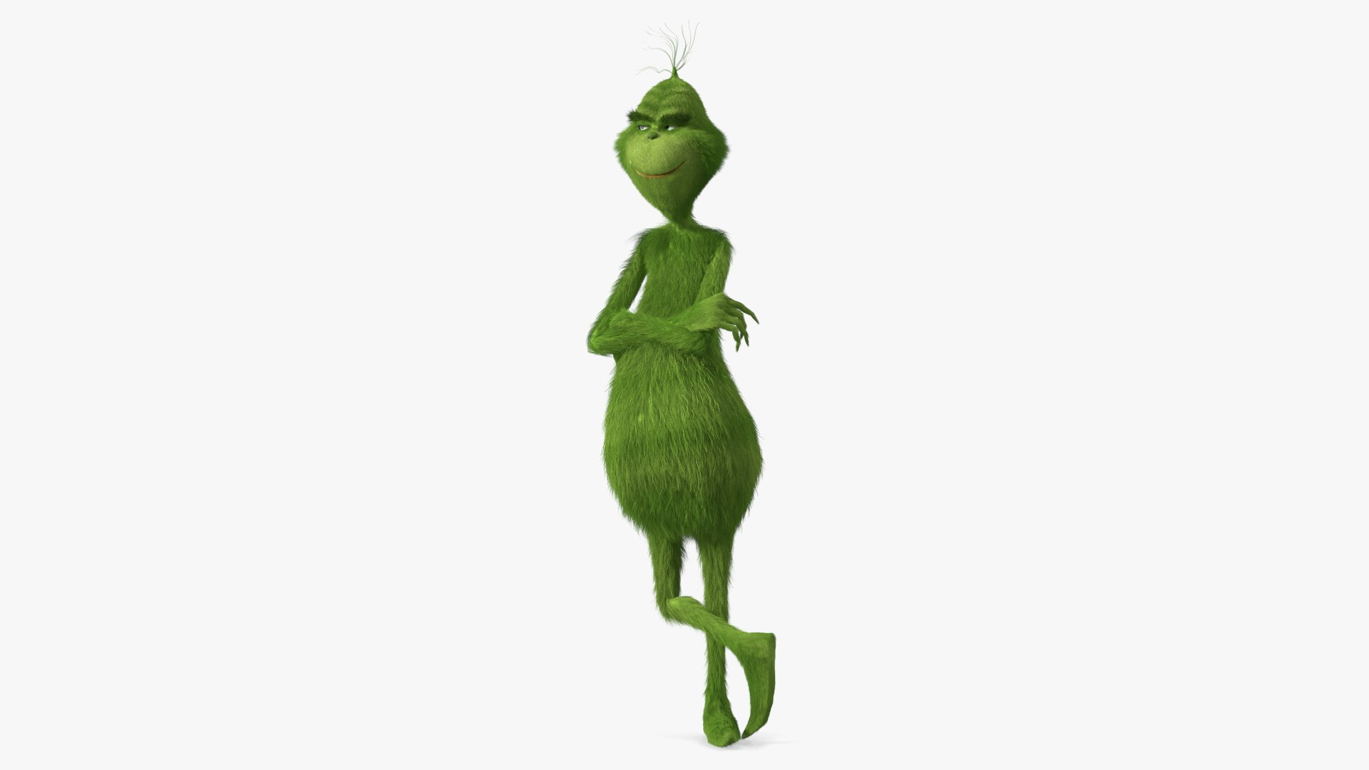 3D Cartoon Grinch Stole Christmas With Fur Model - TurboSquid 2116289