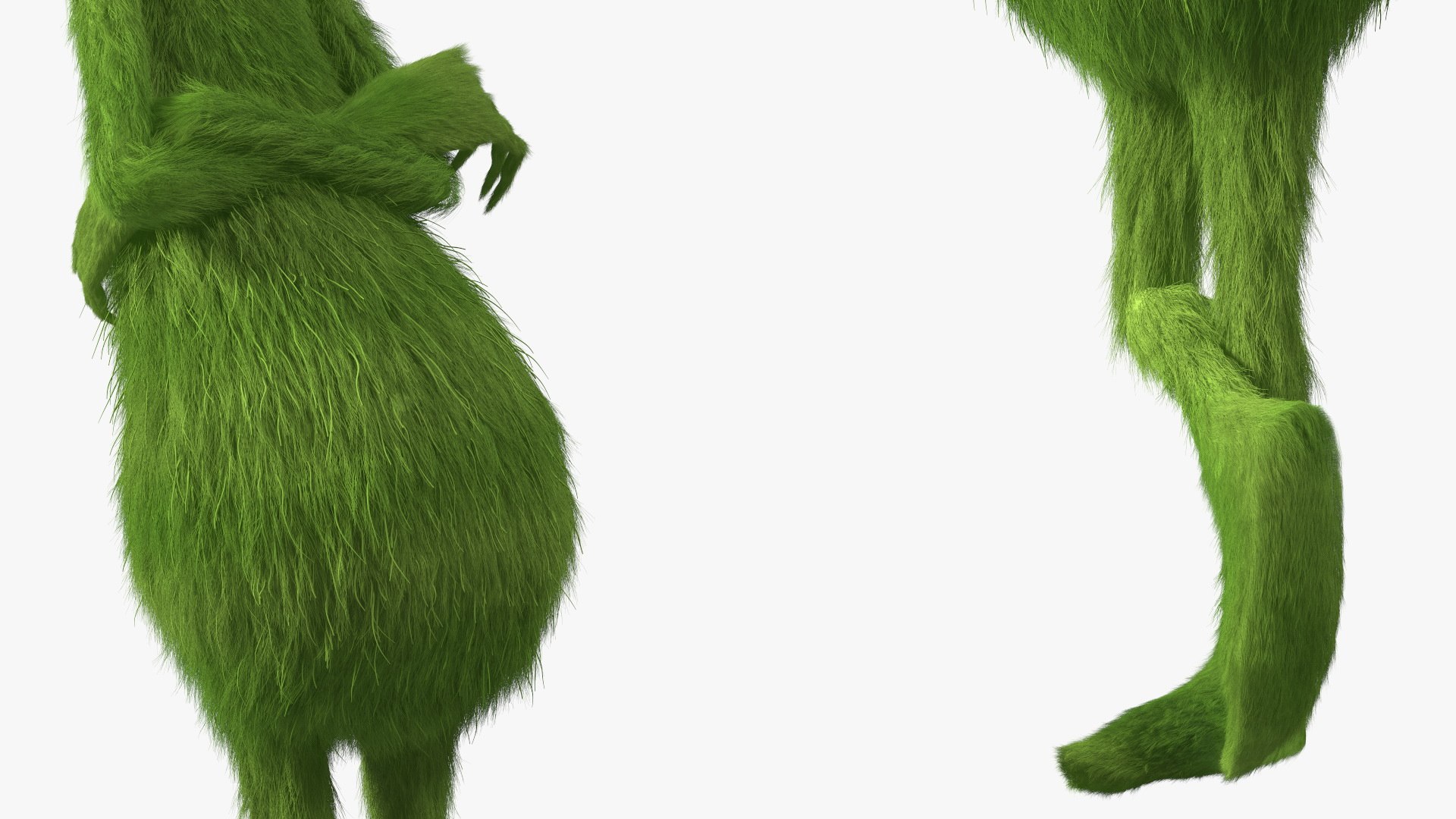 3D Cartoon Grinch Stole Christmas With Fur Model - TurboSquid 2116289