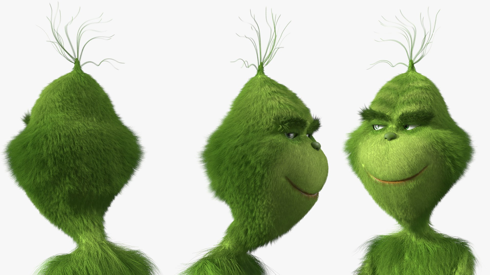 3D Cartoon Grinch Stole Christmas With Fur Model - TurboSquid 2116289