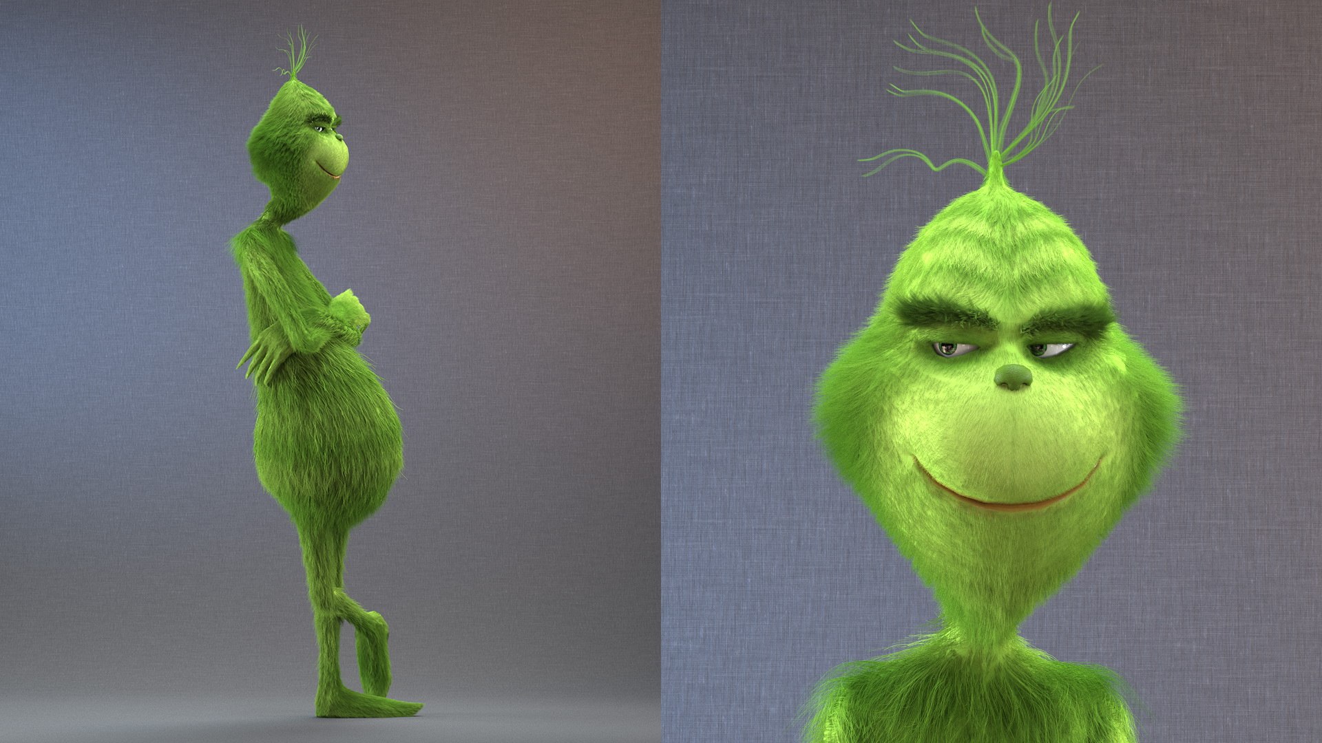 3D Cartoon Grinch Stole Christmas With Fur Model - TurboSquid 2116289