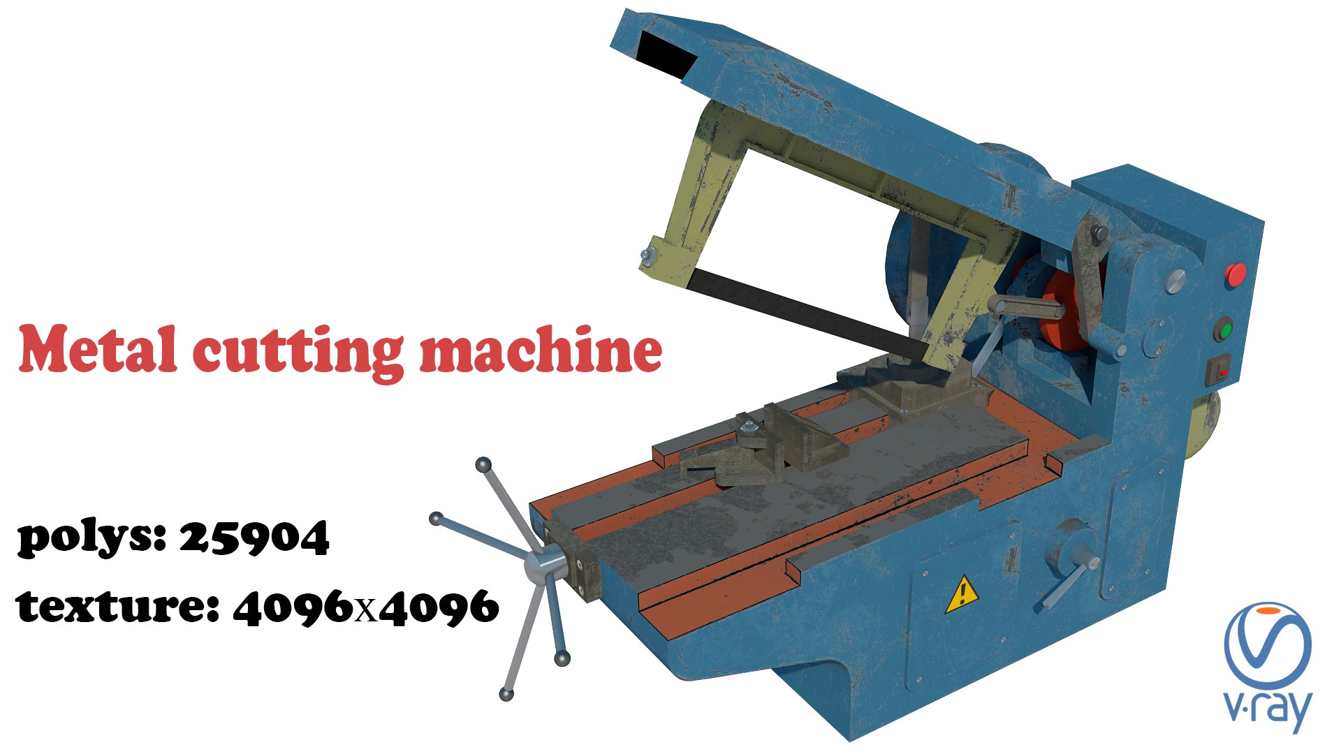 Metal Cutting Machine 3D Model - TurboSquid 1825439