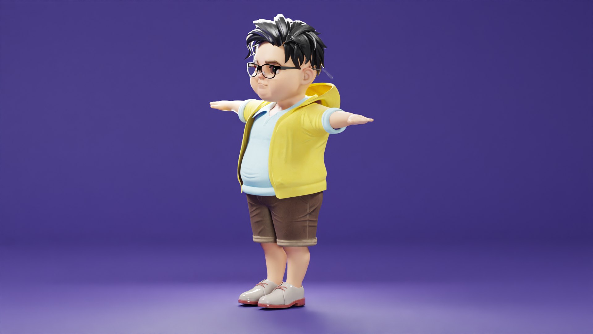 3D Fat Boy Cartoon Character Blend - TurboSquid 2262702