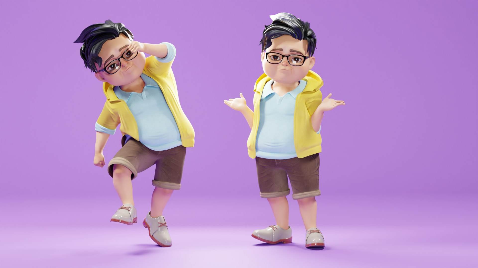 3D Fat Boy Cartoon Character Blend - TurboSquid 2262702