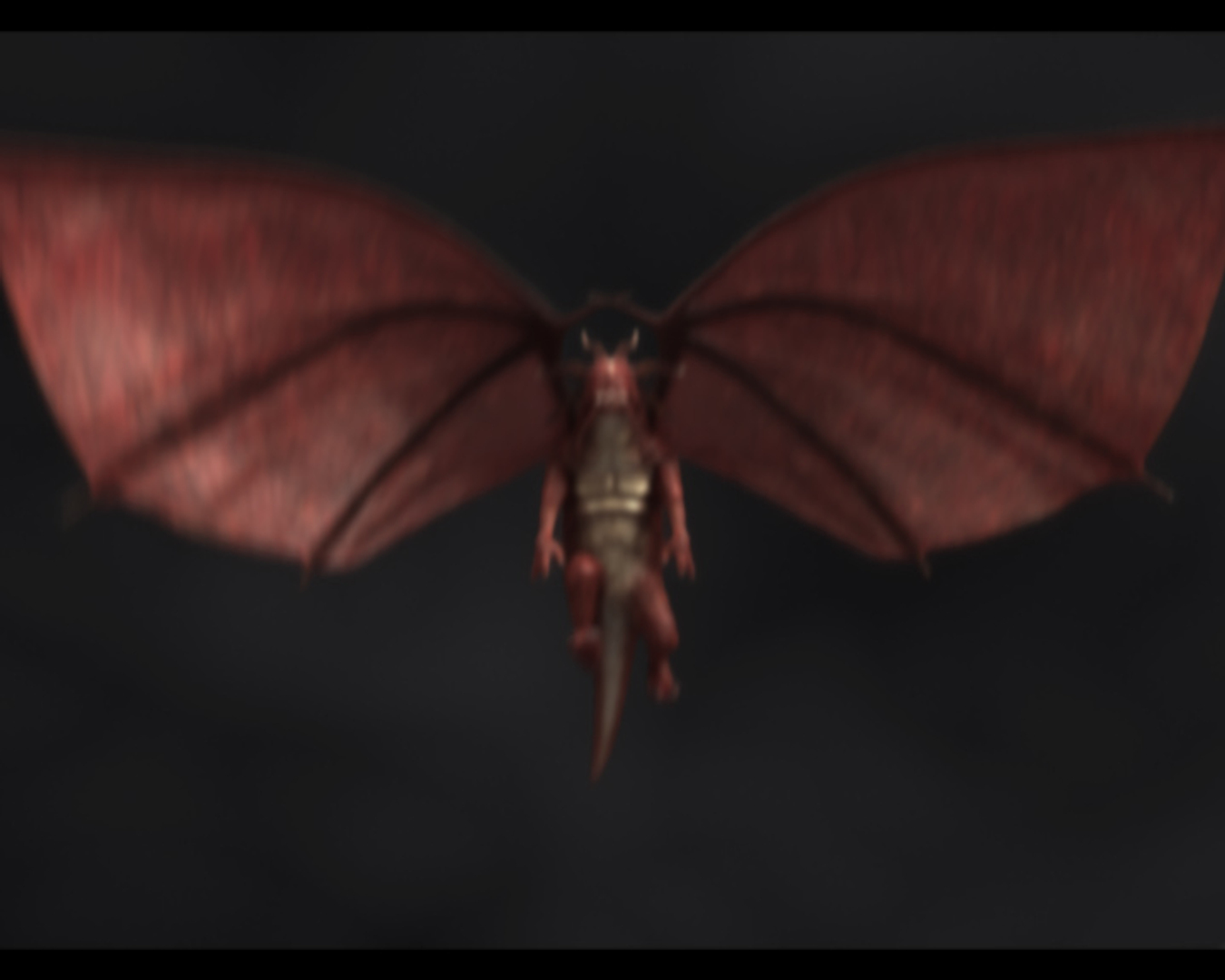 Red Dragon Animation Flying 3d Model