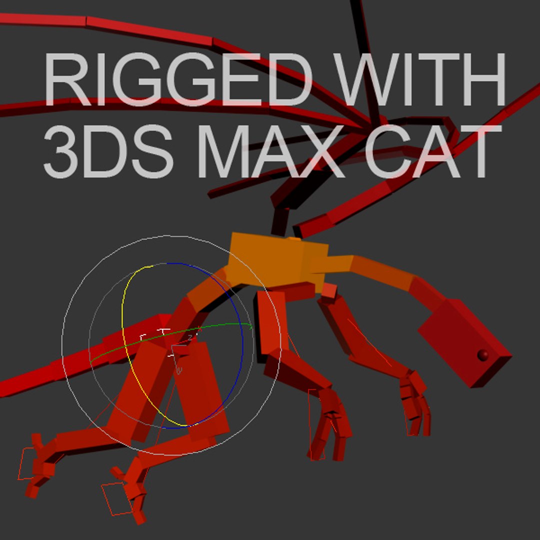 Red Dragon Animation Flying 3d Model