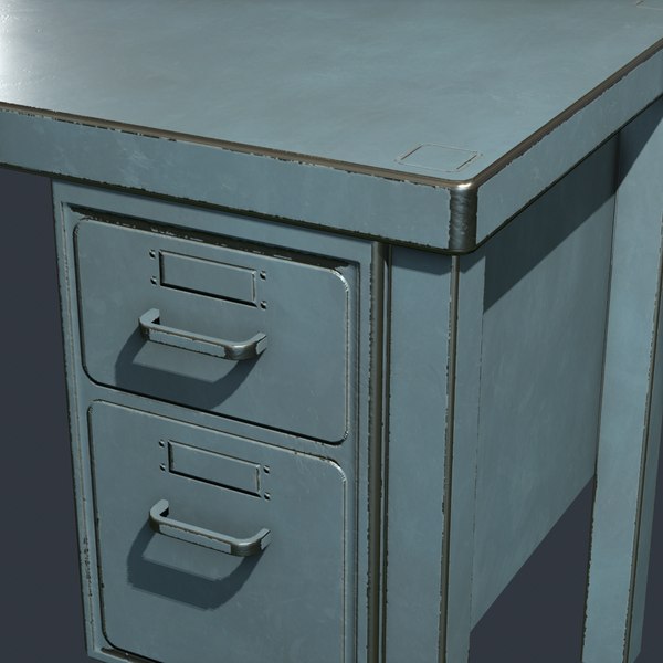 max french metal desk