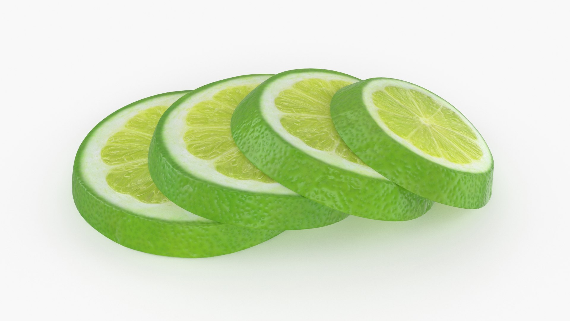 Lime Round Slices Model - TurboSquid 1989901