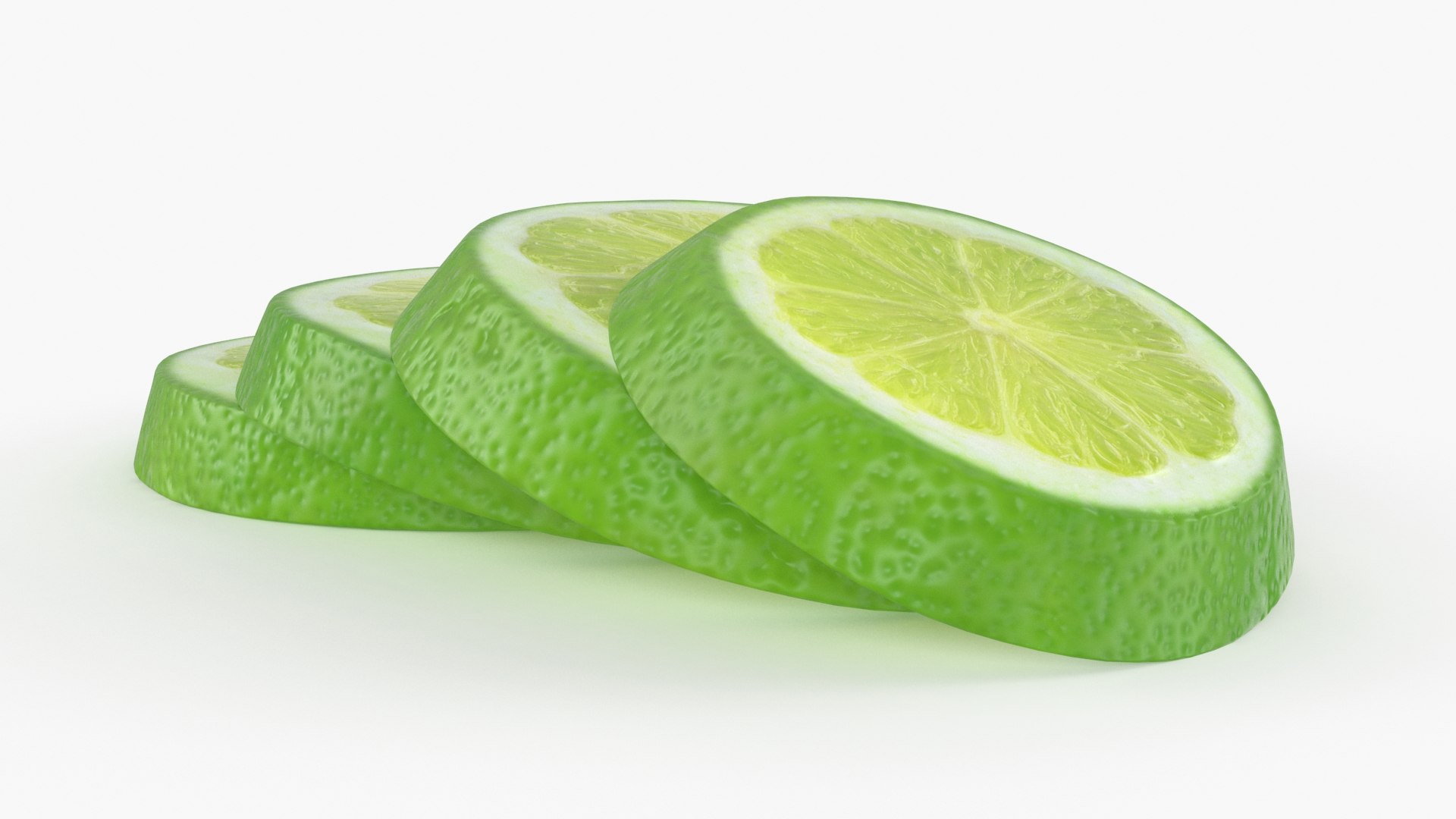 Lime Round Slices Model - TurboSquid 1989901