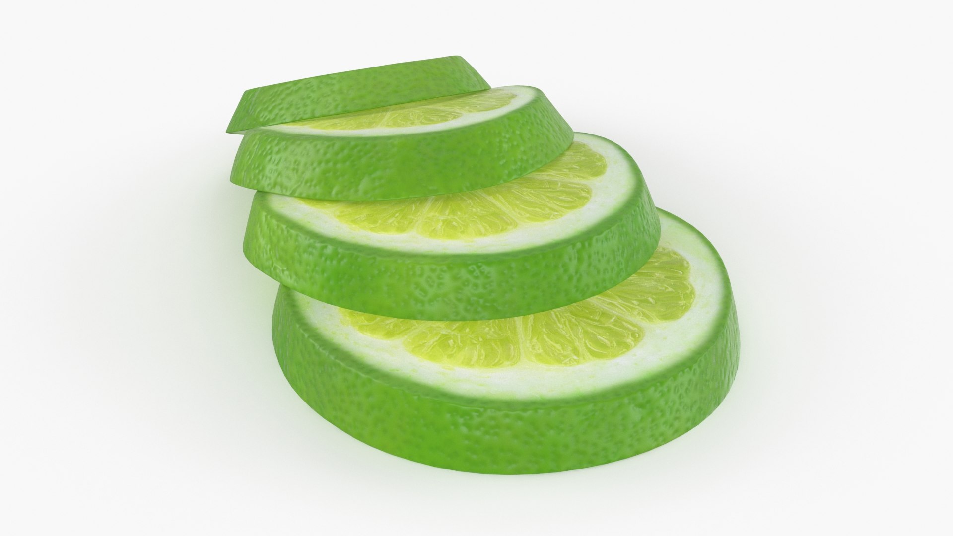 Lime Round Slices Model - TurboSquid 1989901