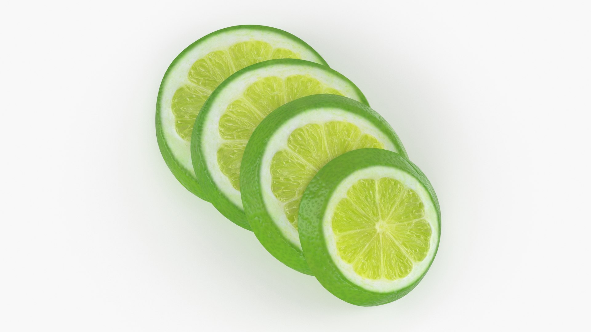 Lime Round Slices Model - TurboSquid 1989901