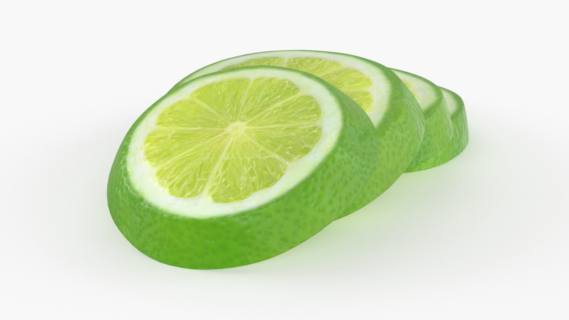 Lime Round Slices Model - TurboSquid 1989901