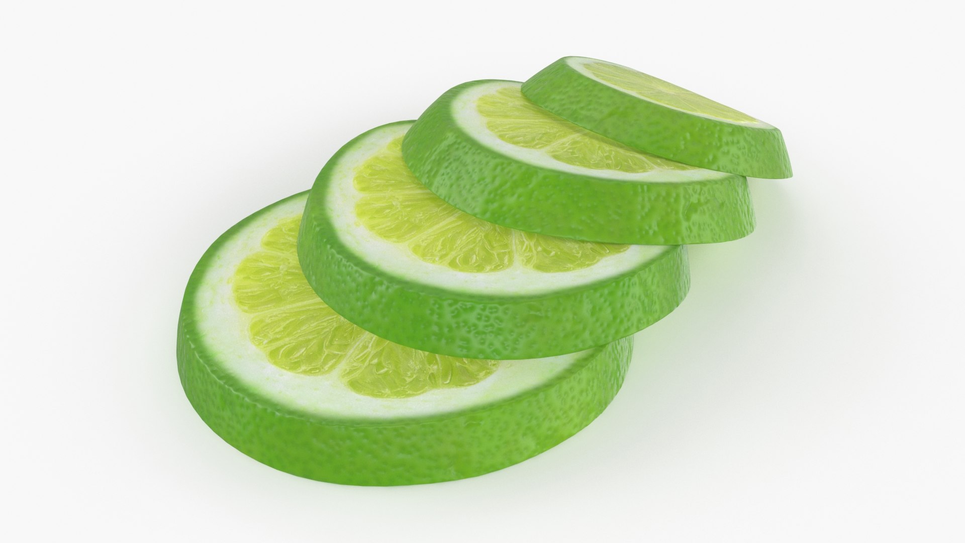 Lime Round Slices Model - TurboSquid 1989901