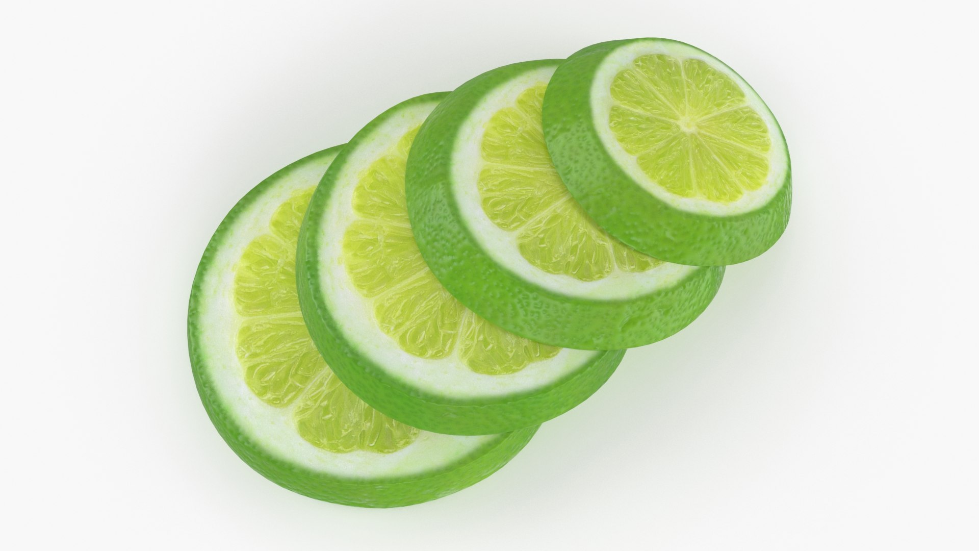 Lime Round Slices Model - TurboSquid 1989901