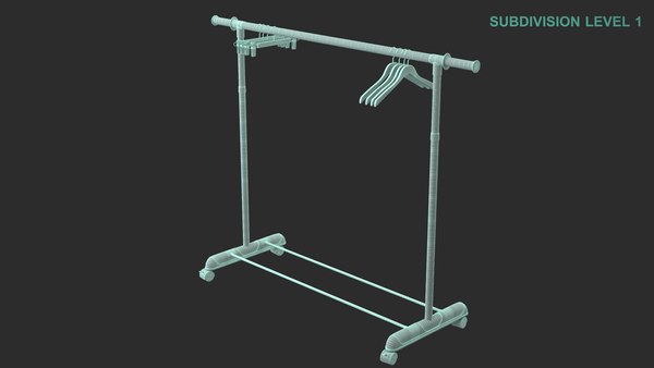 3D Clothes Rack - TurboSquid 1845127