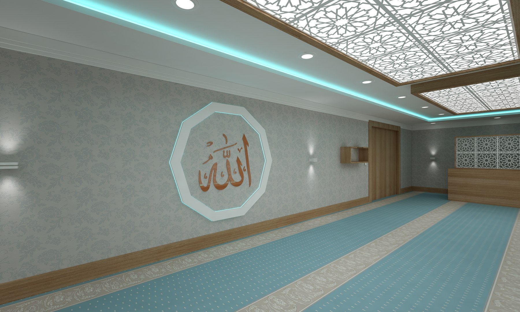 Masjid Interior Model - TurboSquid 2357577