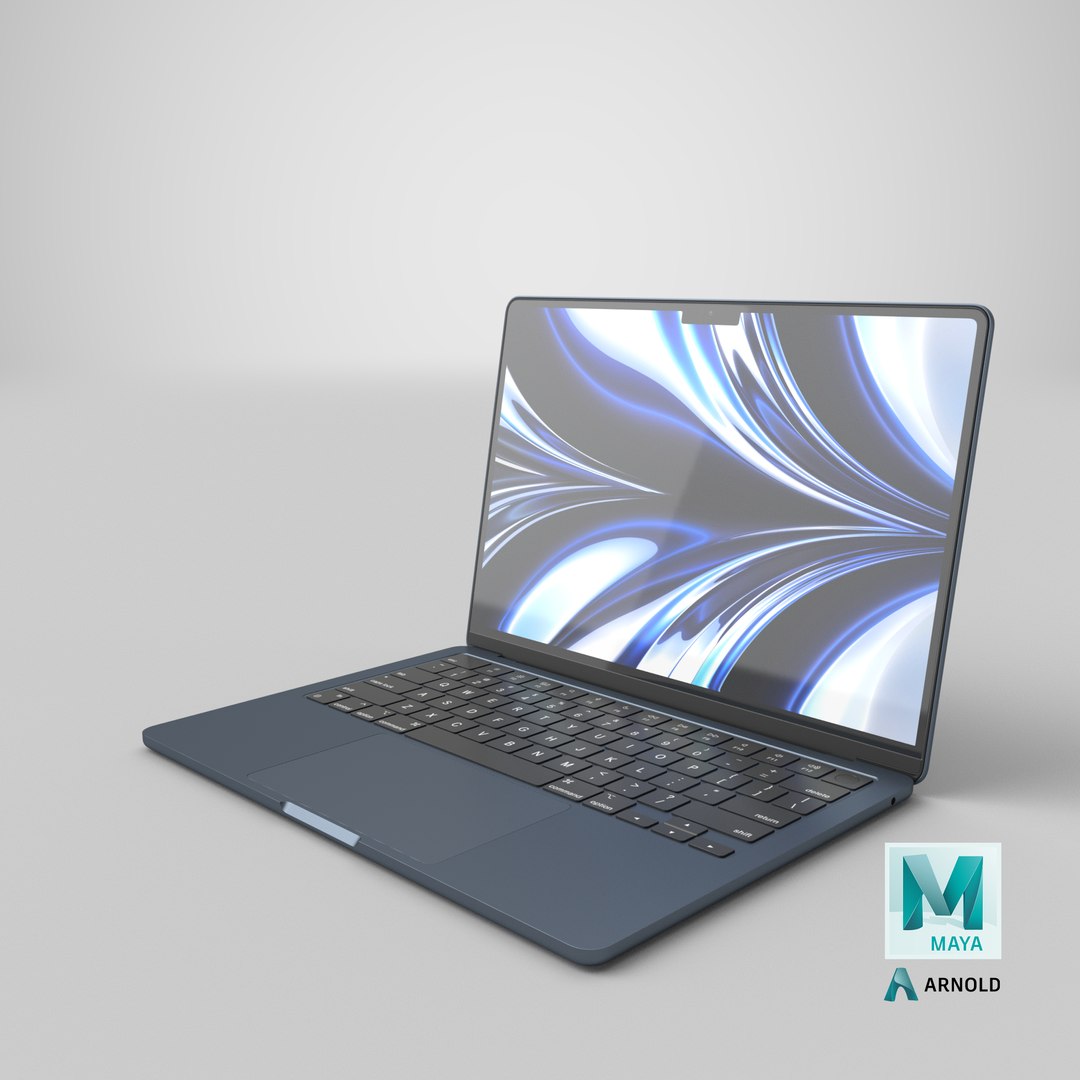 3D Midnight MacBook Air M2 2022 3D Model - TurboSquid 2001322