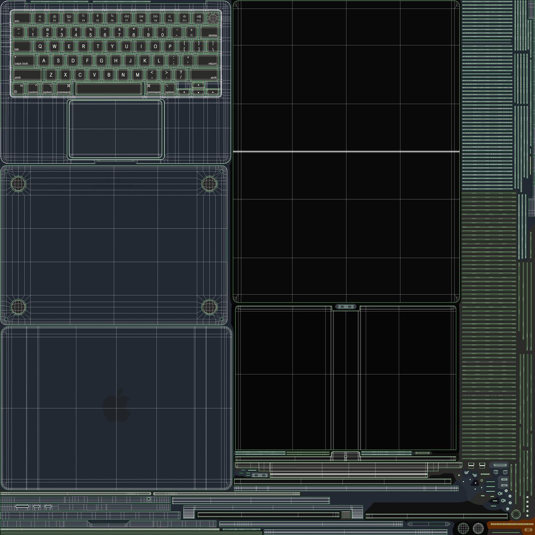 3D Midnight MacBook Air M2 2022 3D Model - TurboSquid 2001322