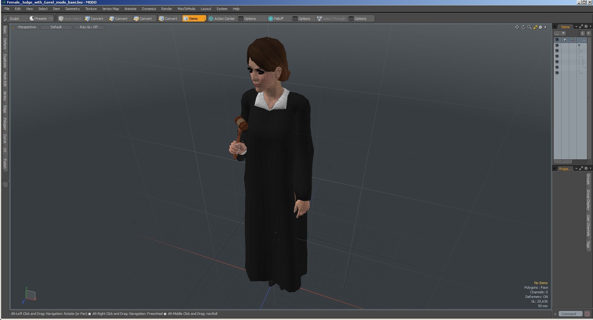 3D Model Female Judge Gavel - TurboSquid 1614176