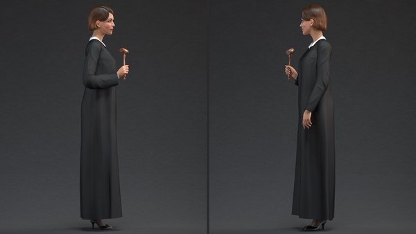 3D model female judge gavel - TurboSquid 1614176