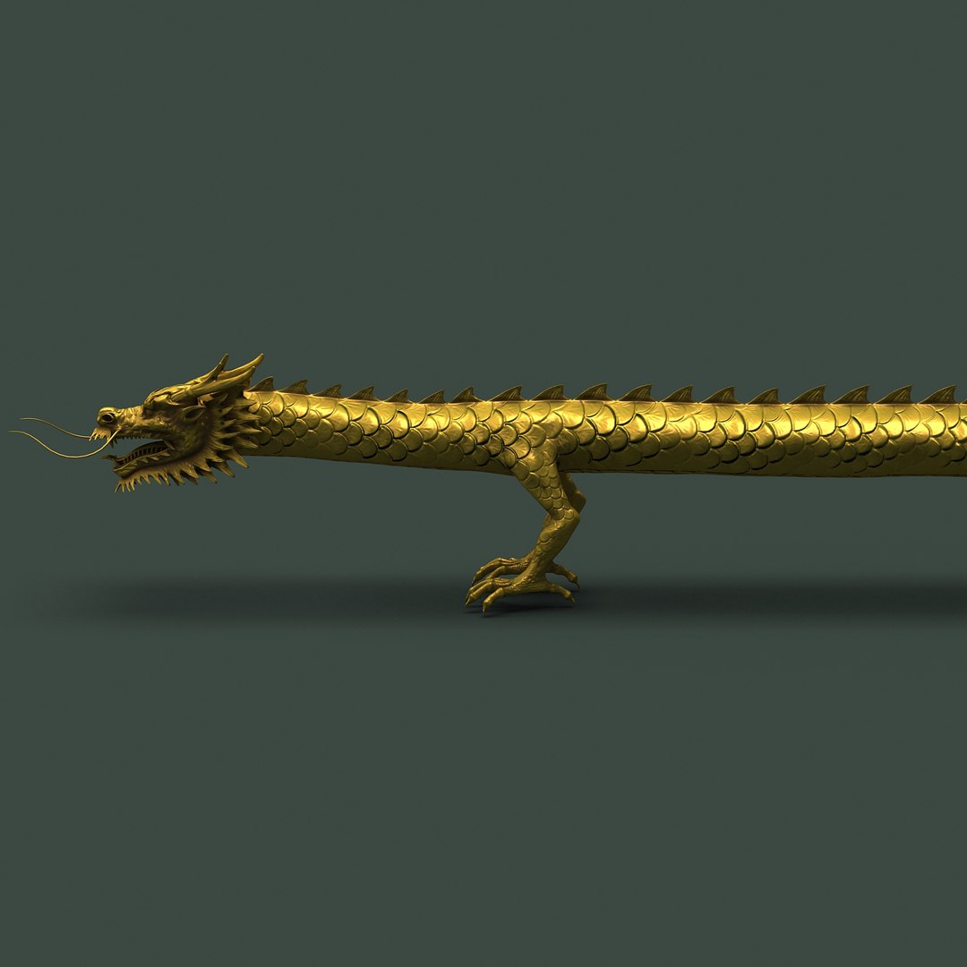 Ancient Straight Dragon Asian 3d 3ds